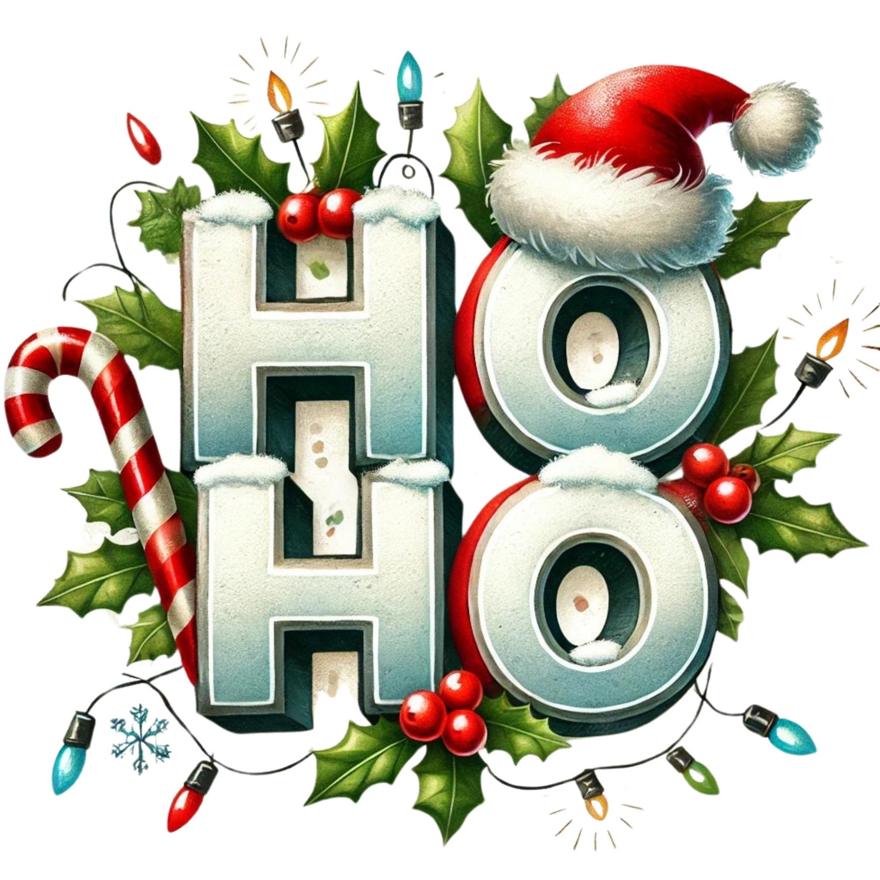 Ho Ho Ho Christmas Clipart Bundle for Sublimation Designs, Santa Claus ...