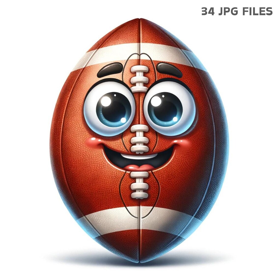 Funny Sports Balls Clipart Set, Digital Art Prints for DIY Projects ...