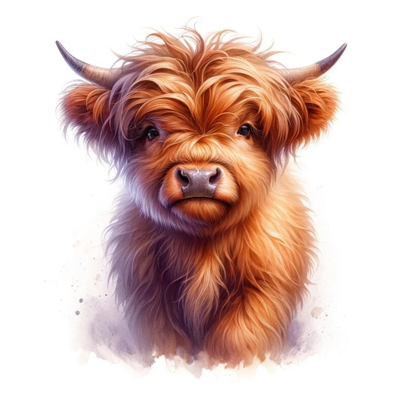 Highland Cow Digital Clipart Set for Paper Crafts and Digital Crafting ...