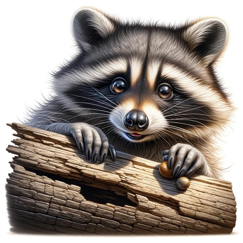 Funny Raccoon Watercolor Clipart for Scrapbook & Digital Crafting ...