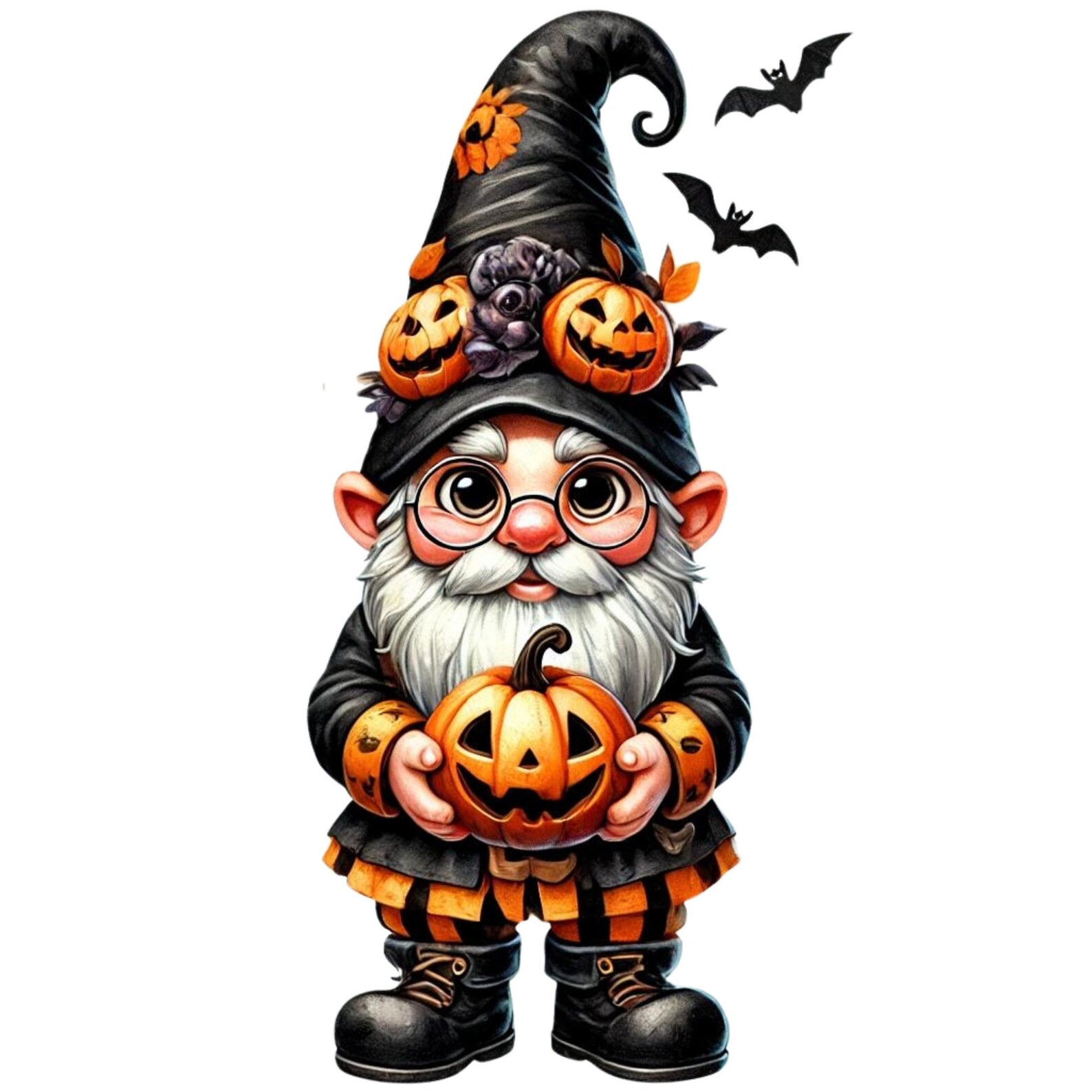 Halloween Gnome Stickers Digital Clipart Images for Junk Journals ...