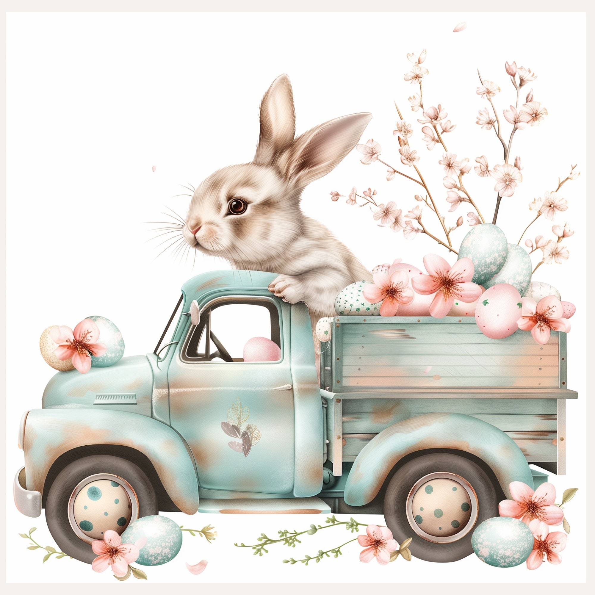 11 Easter Bunny Illustration, Digital Print for Baby Room, Rabbit Lover ...