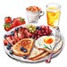 8 Breakfast Watercolor Clipart, Commercial Use, Digital Image, Food ...