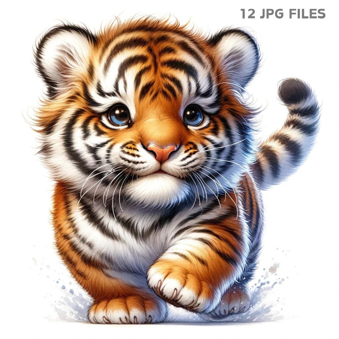 Cute Tigers Collage Images for Commercial Use, Jungle Nursery Decor ...