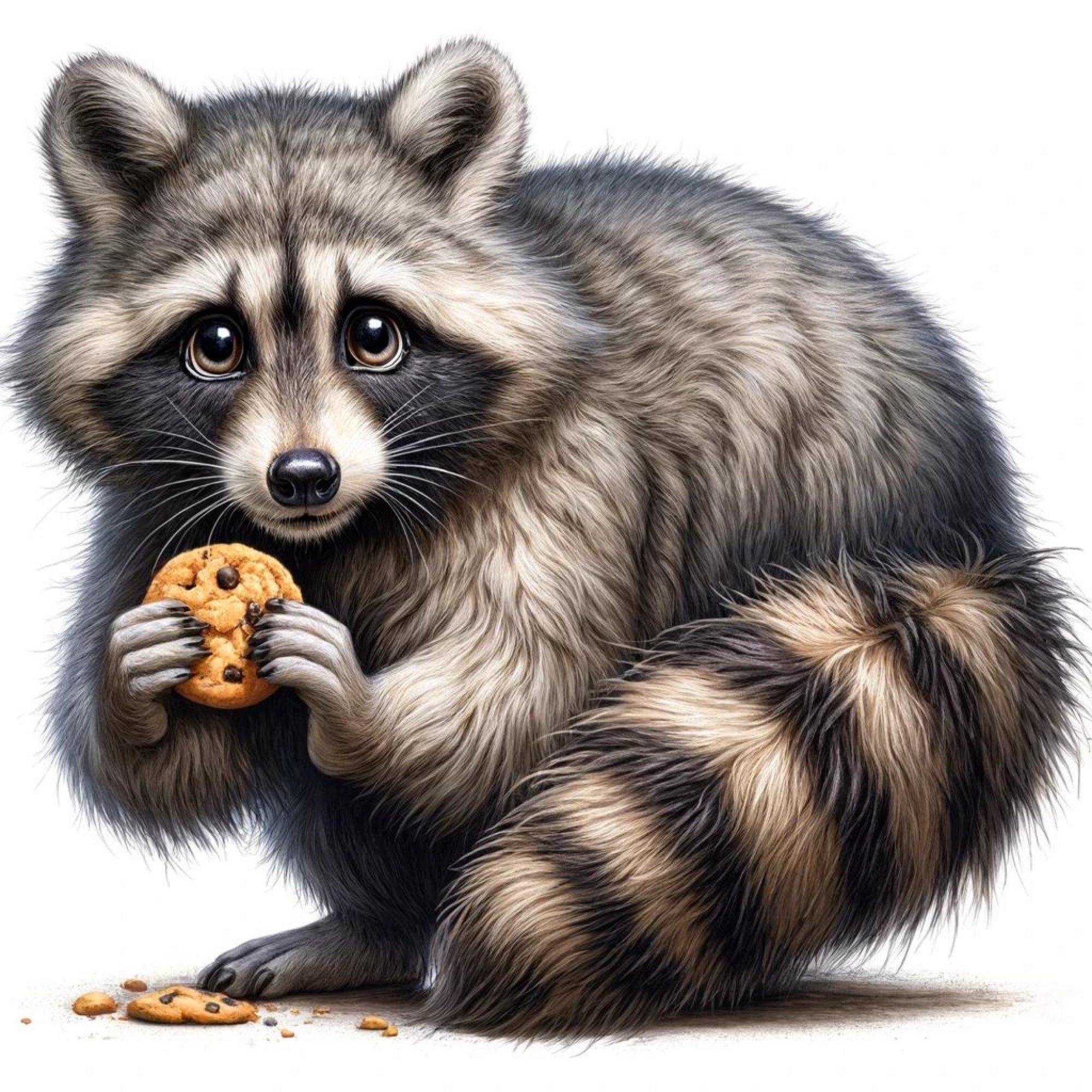 Funny Raccoon Watercolor Clipart for Scrapbook & Digital Crafting ...
