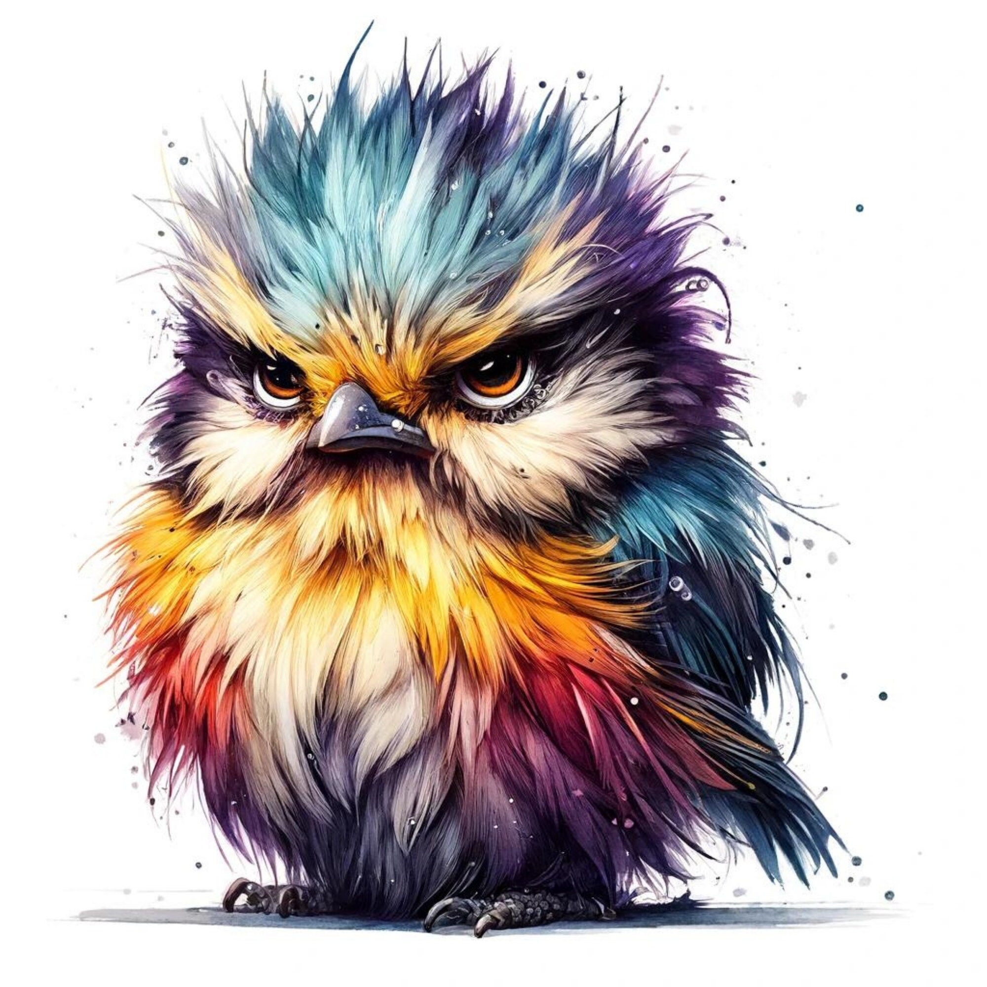 Grumpy Bird Clipart Bundle for Junk Journal, Bird-themed Decor, Instant ...