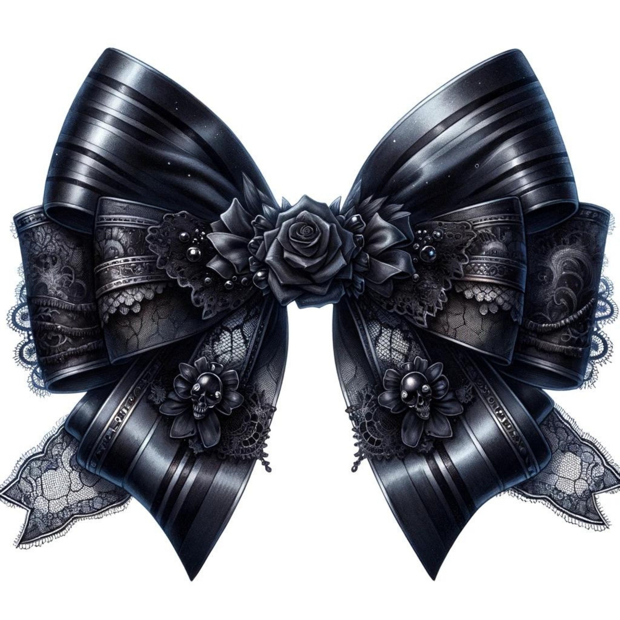 Gothic Black Bow Clipart, Vintage Junk Journal Kit, Digital Download ...