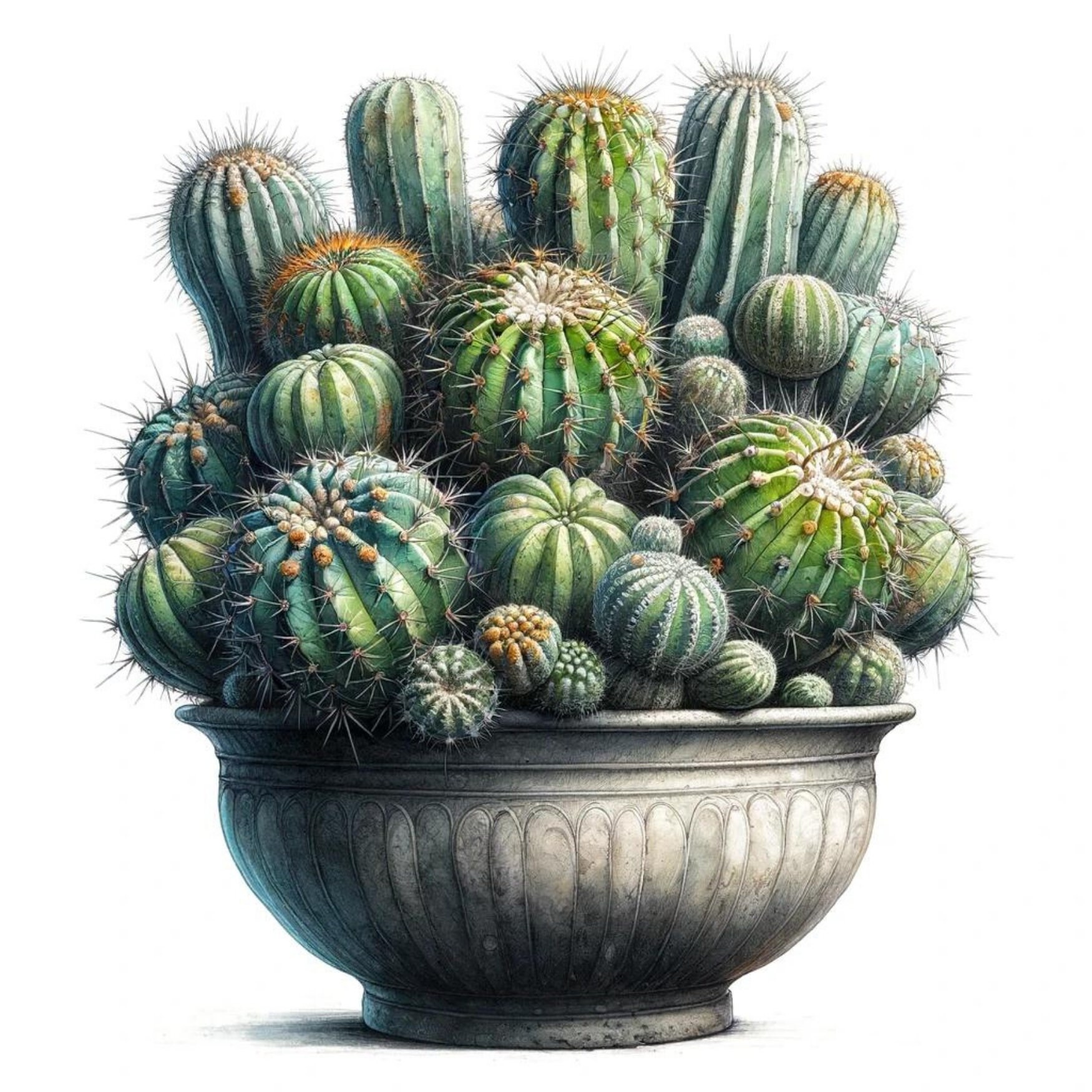 Potted Cactus Clipart Designs for DIY Crafting Projects, Cactus ...