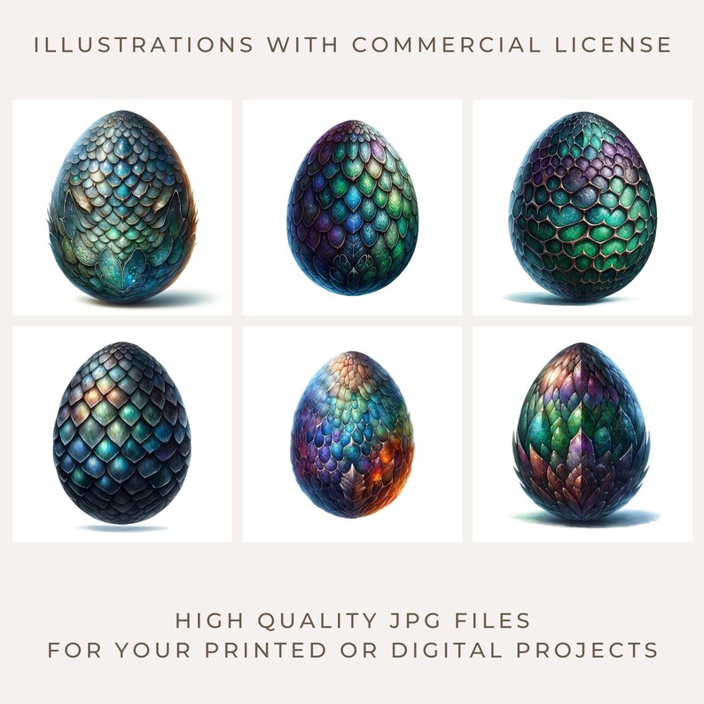 Magical Dragon Egg Clipart for Junk Journals and Fantasy Digital Art ...