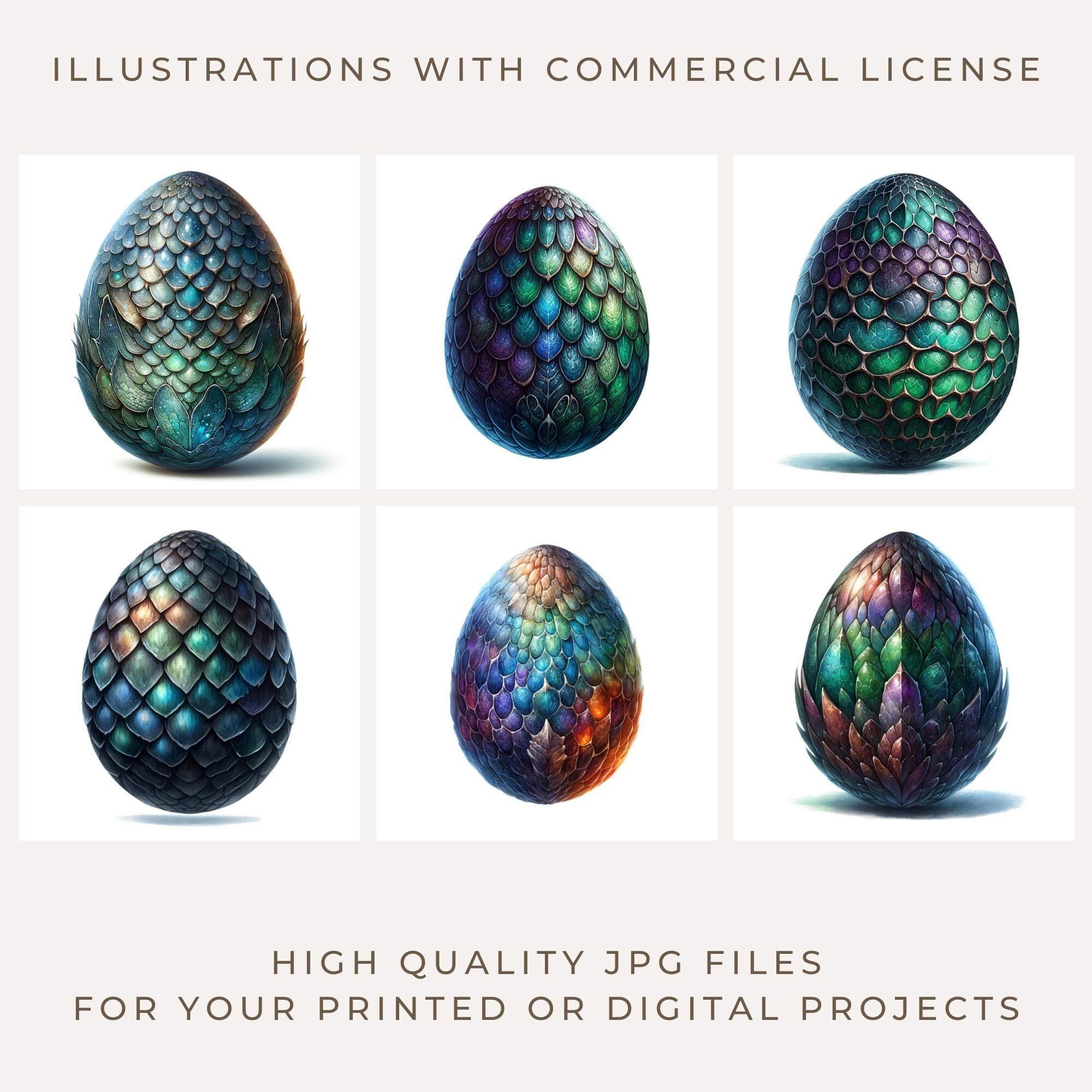 Magical Dragon Egg Clipart for Junk Journals and Fantasy Digital Art ...