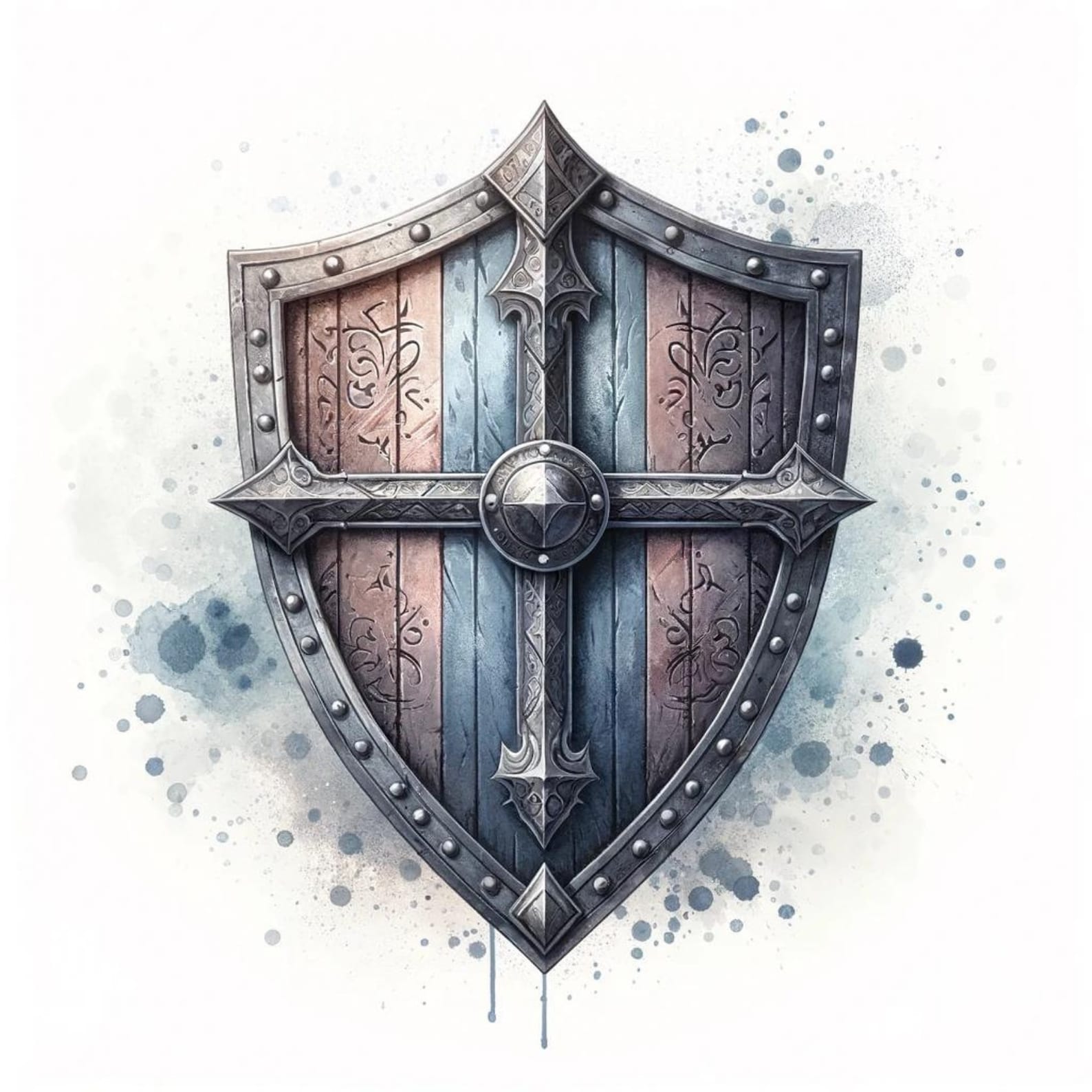 Medieval Shield Designs for Scrapbooking and Decor, Wheel of Time ...