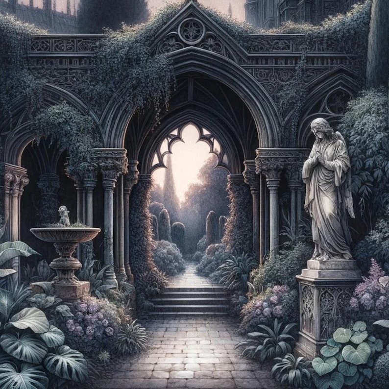 Secret Garden Clipart Set, Enchanted Forest, Instant Download for Paper ...