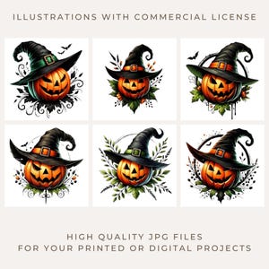 Spooky Jack-o'lantern Clipart Bundle, Halloween Junk Journal, Digital ...