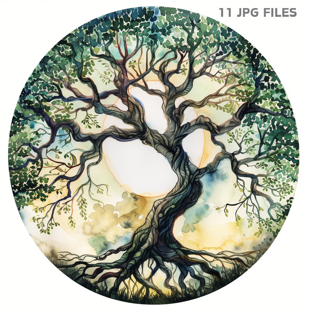 11 Forest Trees Icons Watercolor Images, National Park Poster, Tree ...