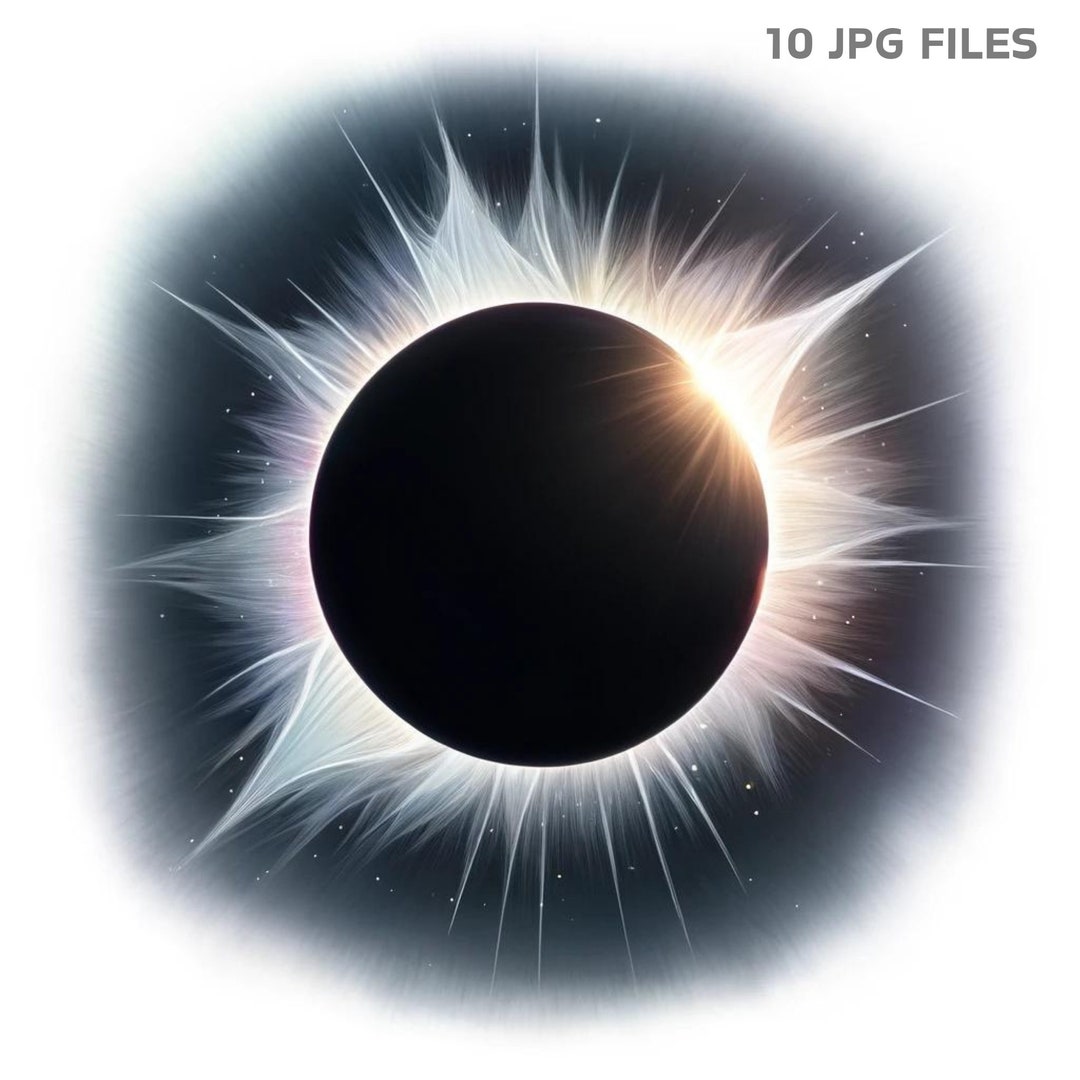 Total Solar Eclipse Clipart, Commercial Use, Paper Crafts, Digital ...