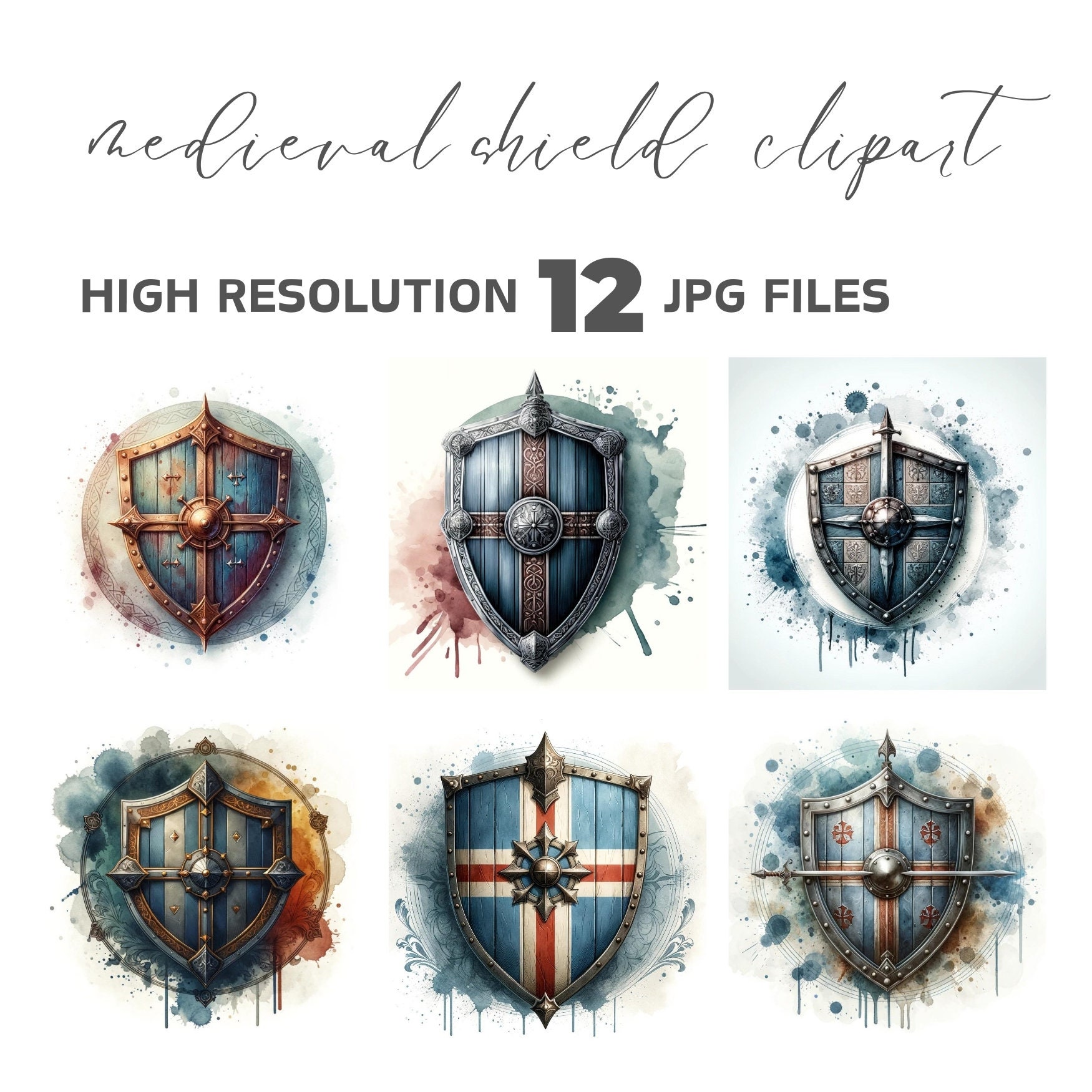 Medieval Shield Designs for Scrapbooking and Decor, Wheel of Time ...