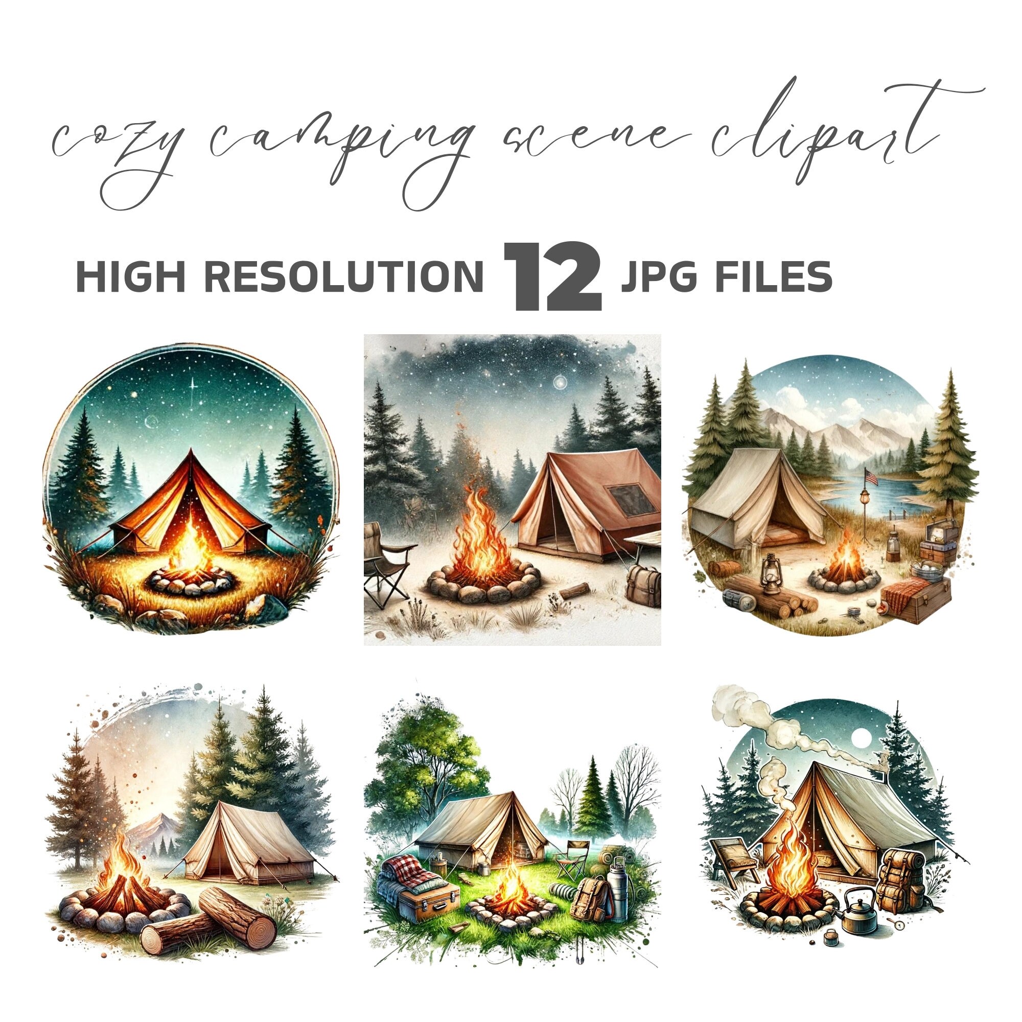 Camping Clipart Collection, Happy Camper Images for Summer Memories ...