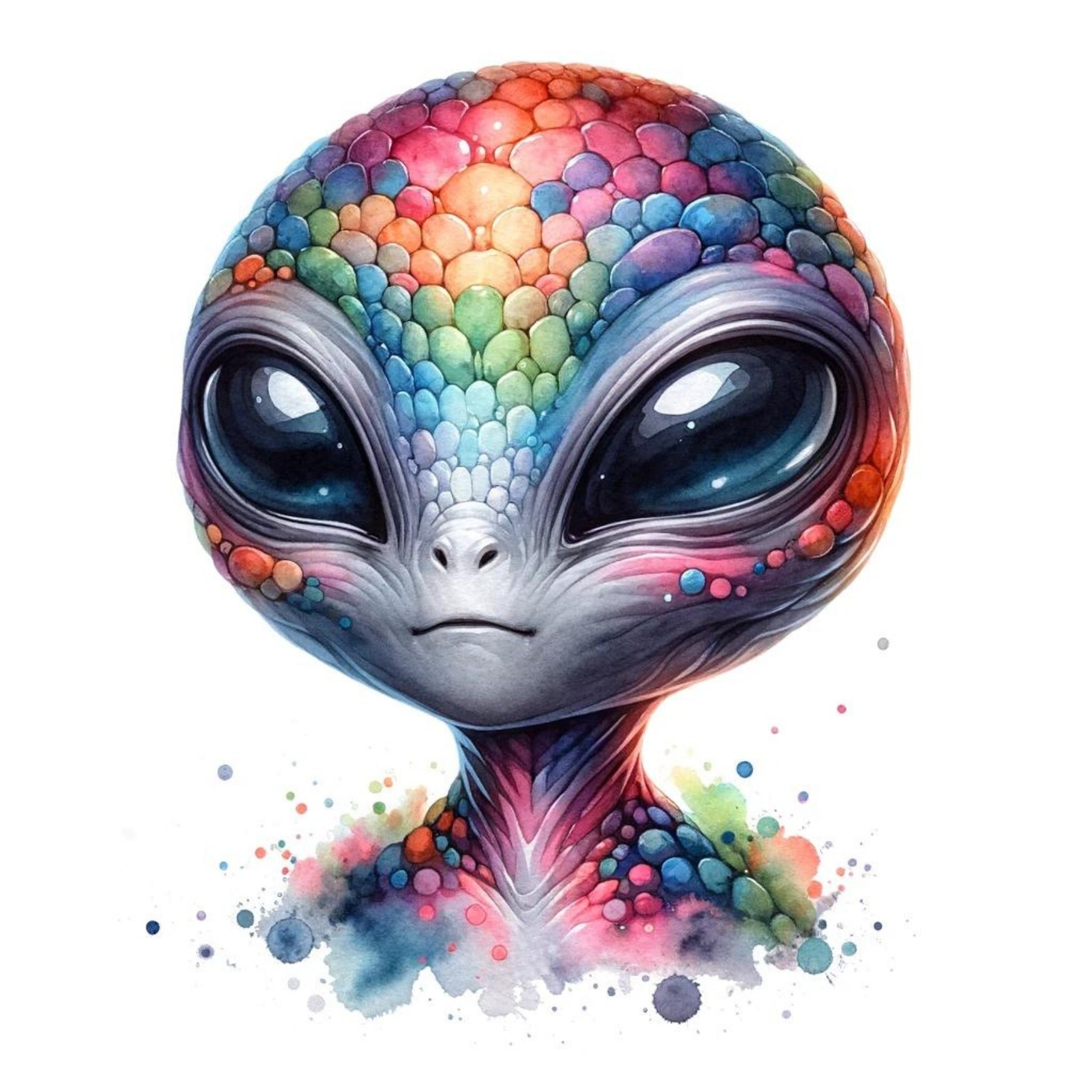 12 Funny Alien Head Clipart, Digital Downloads for Crafting Projects ...