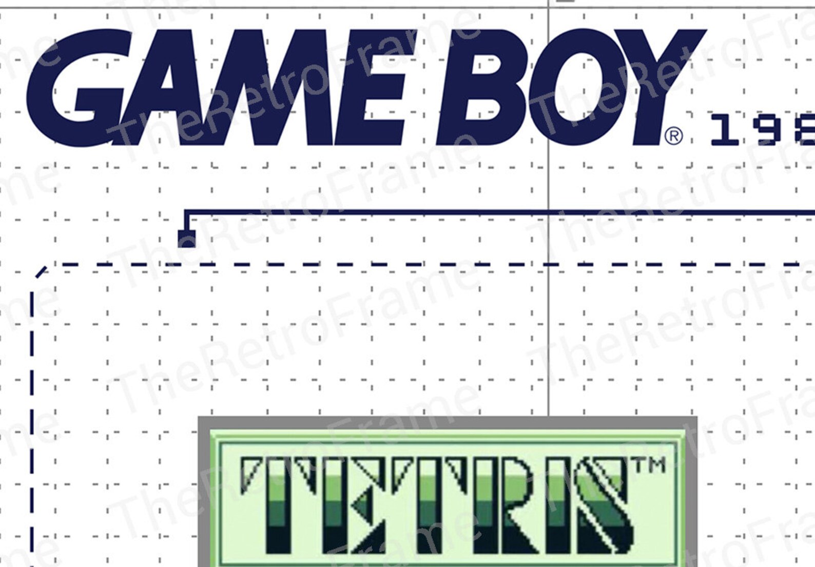 ORIGINAL GAMEBOY Teardown Template - TETRIS Version (white Blueprint ...