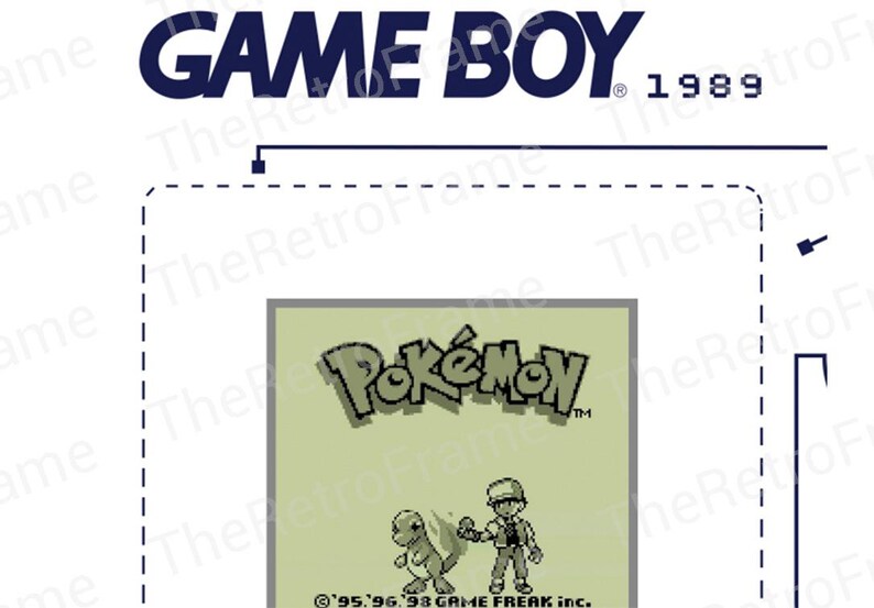 ORIGINAL GAMEBOY Teardown Template - POKEMON Version (white Background ...
