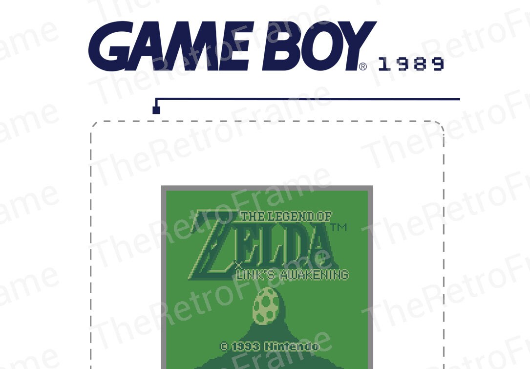 ORIGINAL GAMEBOY Teardown Template - ZELDA Version (white Background ...