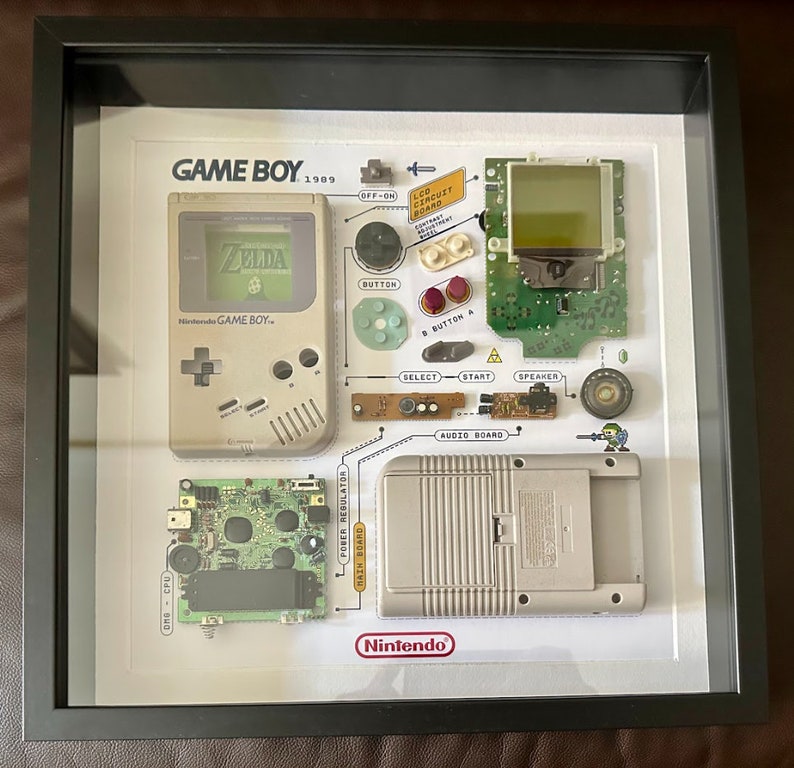 ORIGINAL GAMEBOY Teardown Template - ZELDA Version (white Background ...