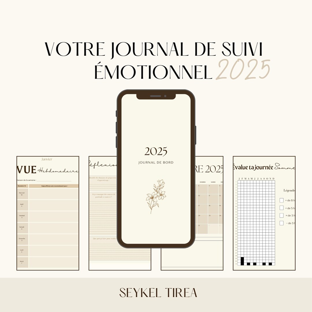 Journal émotionnel 2025 En Langue Française. Suivi D'émotions Et D ...