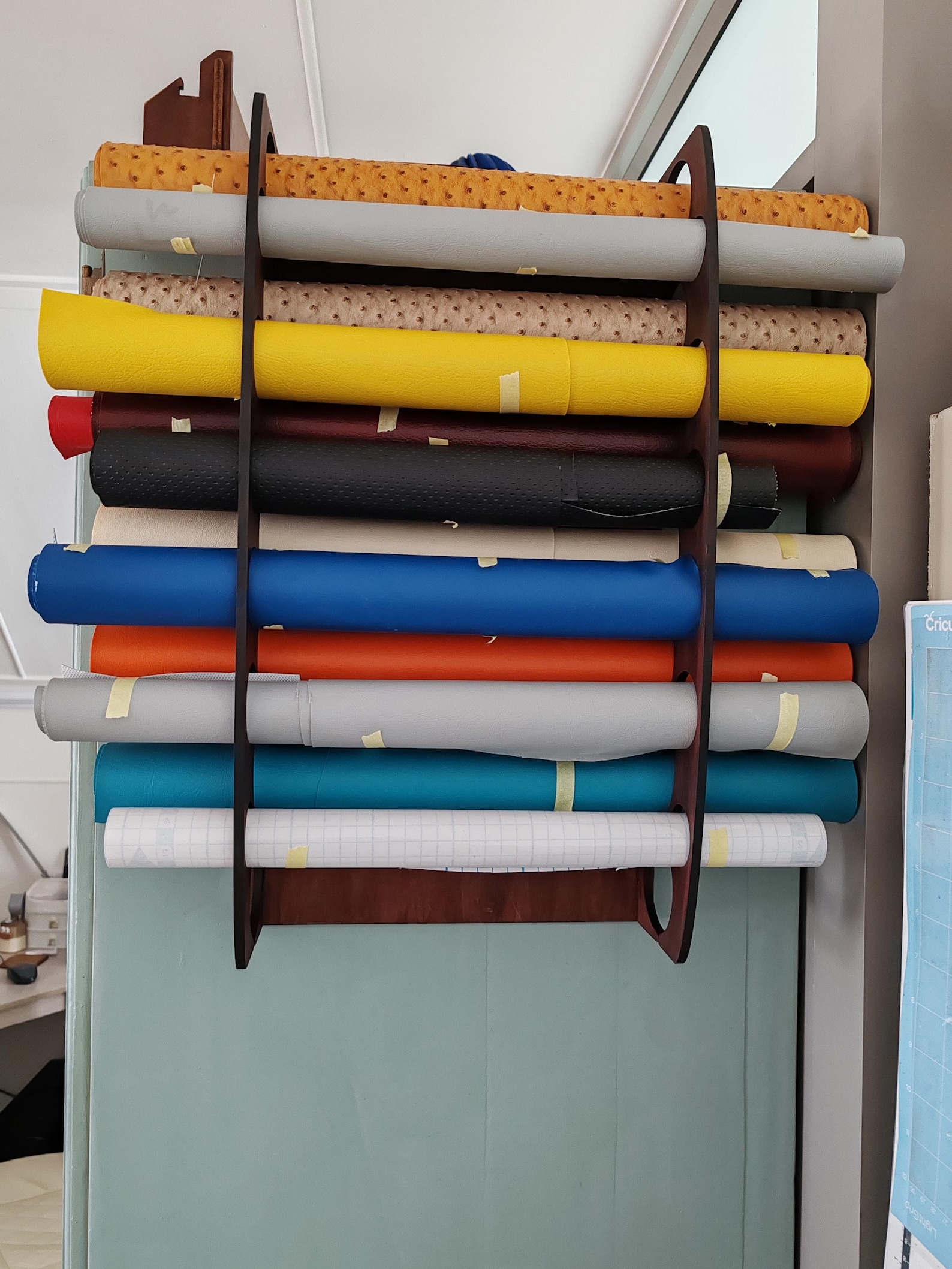 Wall Mounted Vinyl Roll Organizer Cutting File, Digital Download (SVG ...