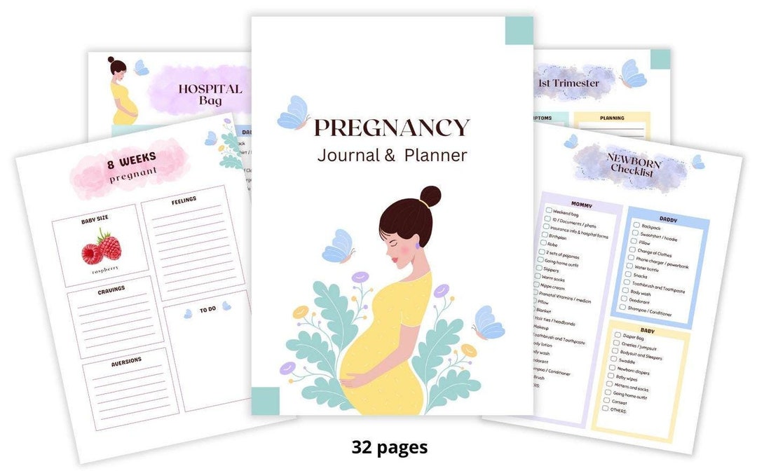 Pregnancy Planner, Printable, Maternity Journal, Baby Countdown ...