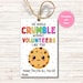 Volunteer Appreciation Printable Gift Tag, Volunteer Thank You Cookie ...