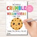 Volunteer Appreciation Printable Gift Tag, Volunteer Thank You Cookie ...