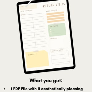 Return Visit Book | Not at Home Notebook, JW, Aesthetically Pleasing ...