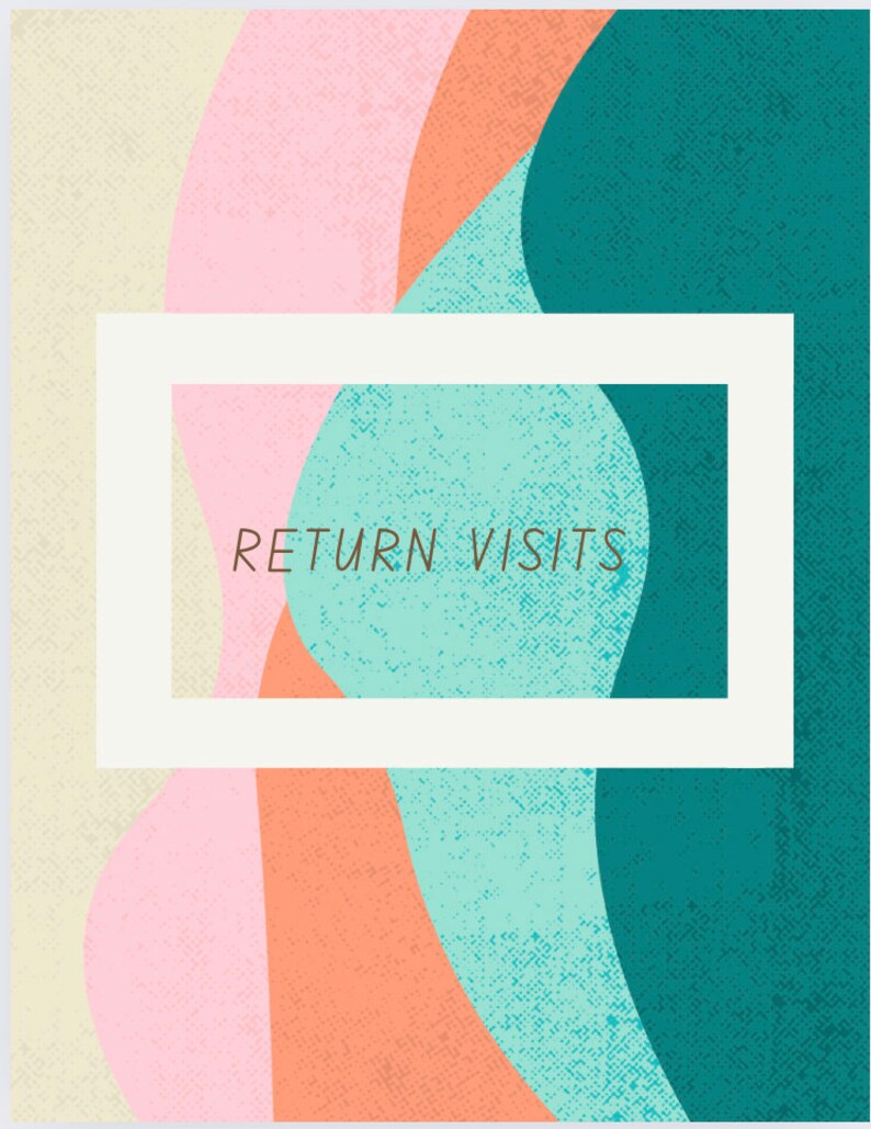 Return Visit Book | Not at Home Notebook, JW, Aesthetically Pleasing ...