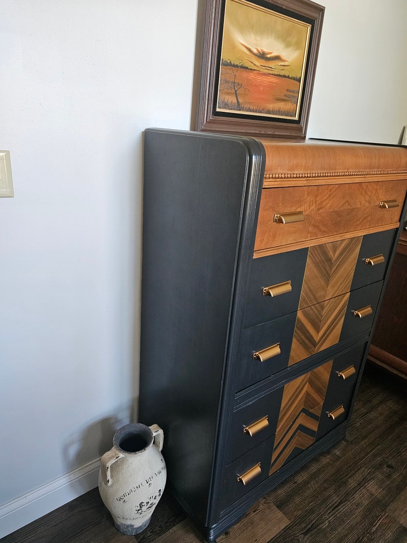 Vintage Waterfall Dresser - Etsy