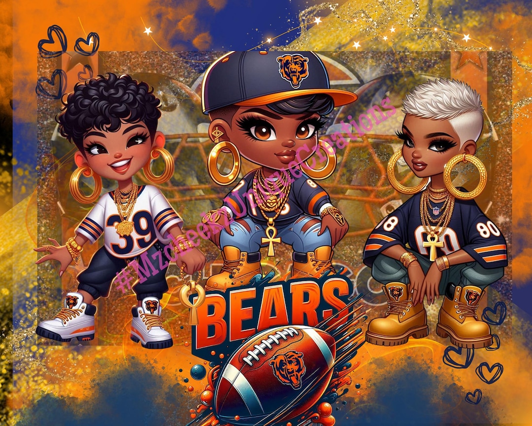 16x20 Inch Chicago Bears Lady PNG 2025 - Etsy