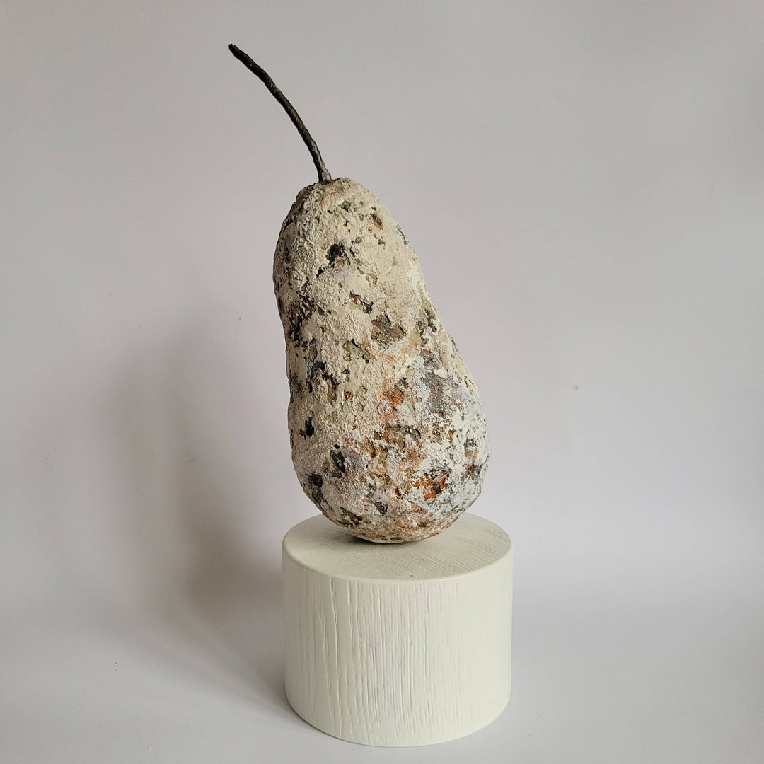 Large Pear in Papier Mache. Unique Accessory for the Interior. A Great ...
