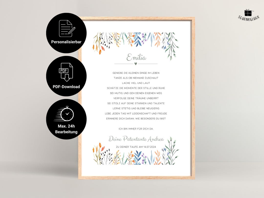 Personalized Baptism Letter to Print | Max. 24-hour Processing ...
