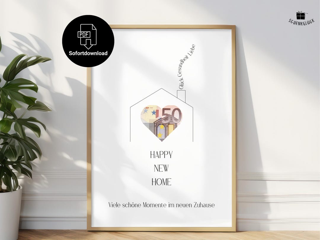 Cash Gift for Moving in Available for Immediate Printing | Moving-in ...