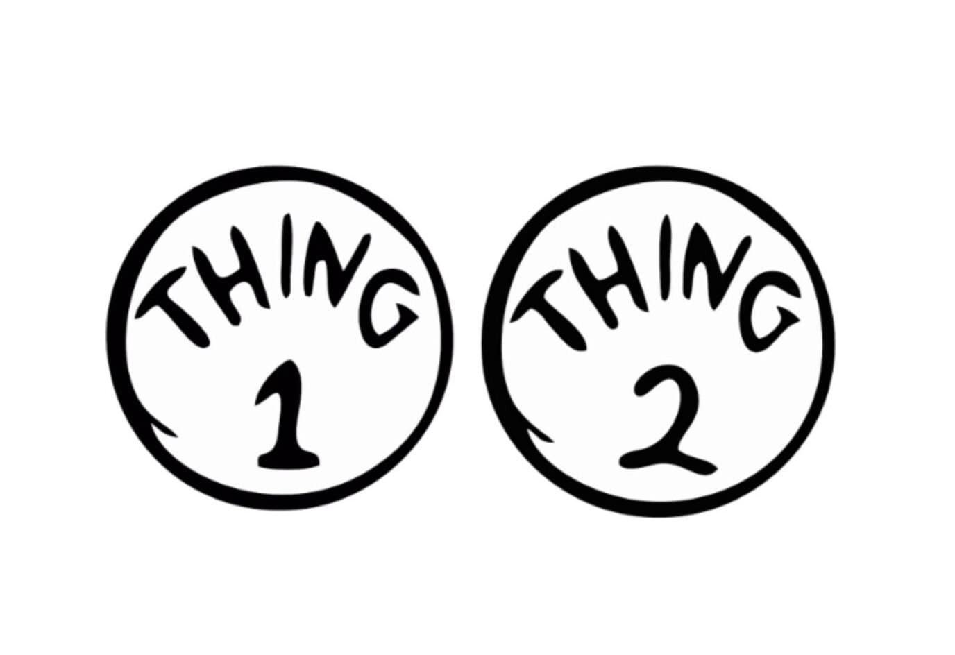 Thing 1 and Thing 2 Png,thing 1 Png,thing 2 Png - Etsy