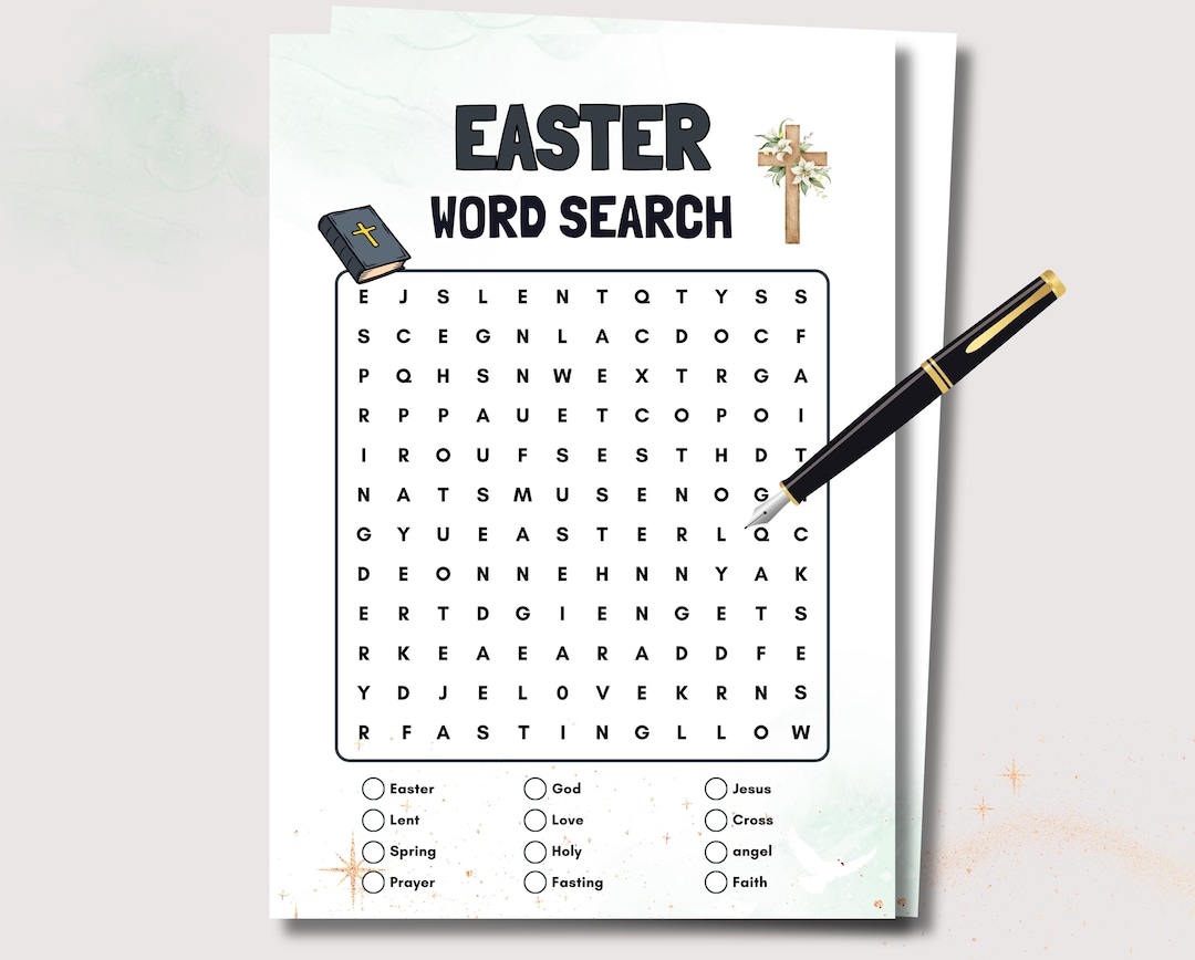 Sopa de letras de la Biblia, Sopa de letras de Cuaresma de Pascua ...