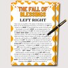 Reformation Day Printable Game, Christian Halloween Left Right, Church ...
