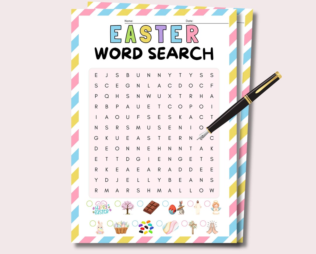 Easter Games, Easter Word Search, Printable Easter Activity for Kids ...