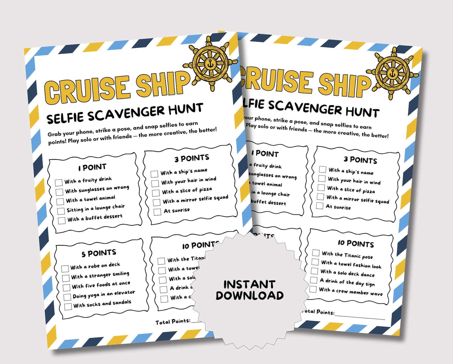 Cruise Photo Scavenger Hunt, Cruise Ship Games, Adult Kids Cruise Games ...