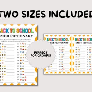 Back to School Emoji Game, Fun Back to School Game, Printable School ...
