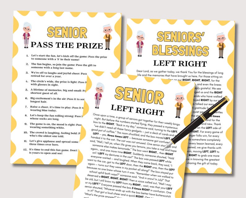 Senior Games Bundle, Games for Seniors Group Games for Senior Citizens ...