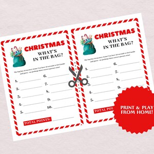 Christmas Whats in the Bag Game, Funny Holiday Party Game for Kids and ...