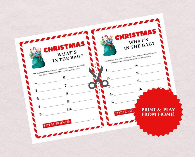 Christmas Whats in the Bag Game, Funny Holiday Party Game for Kids and ...