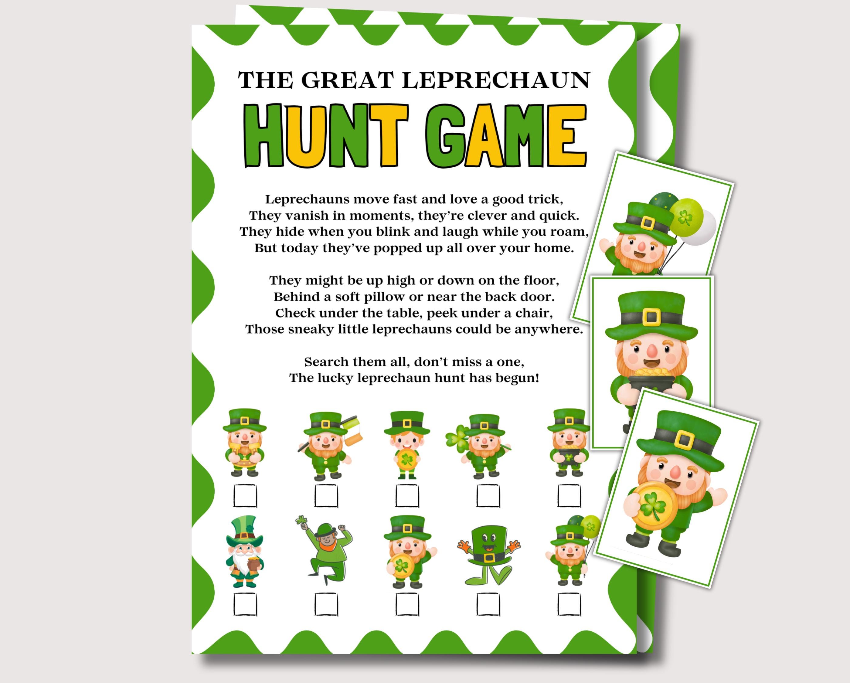 Leprechaun Scavenger Hunt Game, Fun St Patricks Day Game for Kids ...