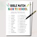 Back to School Bible Game, Christian Back to School Activities, Sunday ...