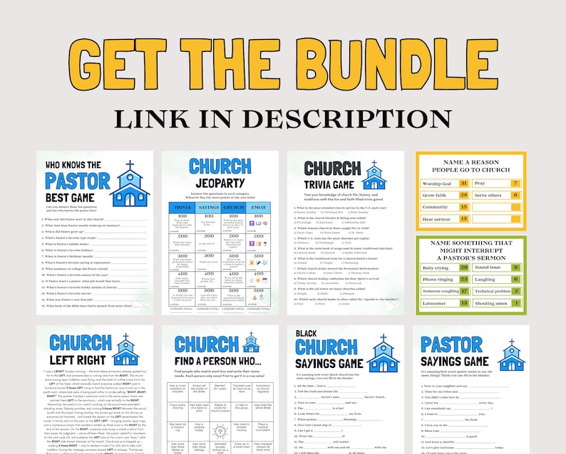 Who Knows the Pastor Best Game, Fun Church Trivia for Adults and Kids ...